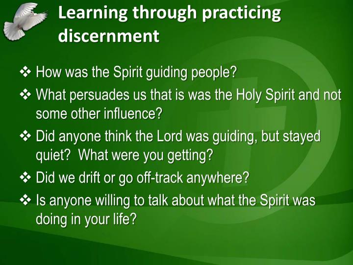 PPT - Spiritual Discernment; making listening and obedience safe ...