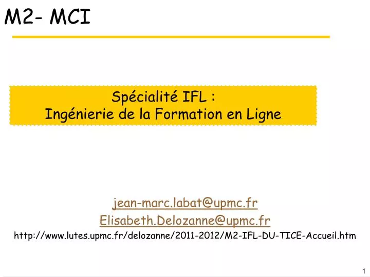 PPT - M2- MCI PowerPoint Presentation, free download - ID:2237237