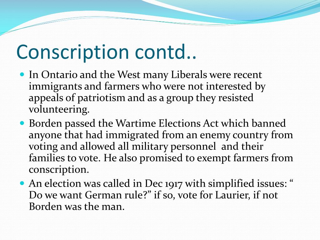 PPT - Impact of WW1 on Canadian Politics PowerPoint Presentation, free ...