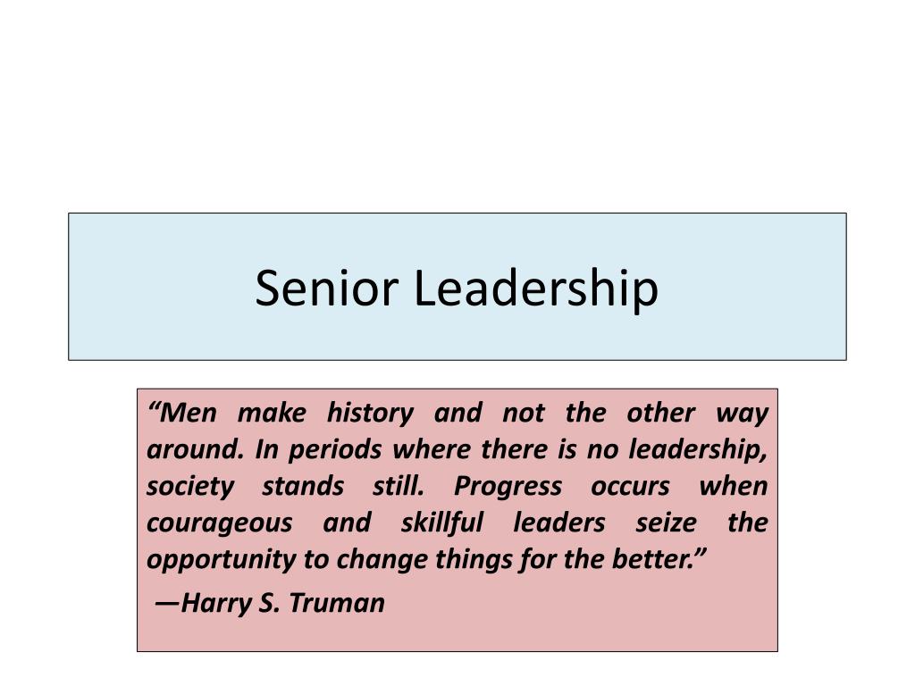 PPT - Senior Leadership PowerPoint Presentation, free download - ID:2237956