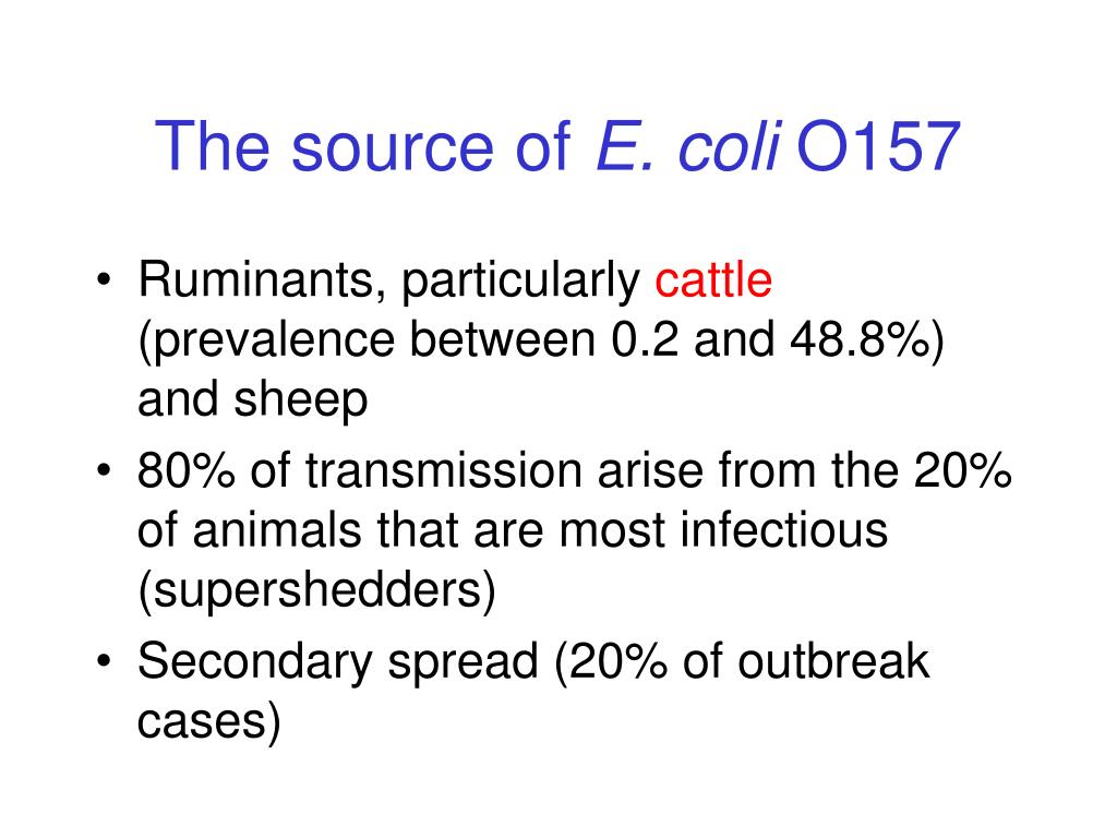 PPT - Escherichia coli O157 Pennington H. (2010) The Lancet 376 (9750 ...