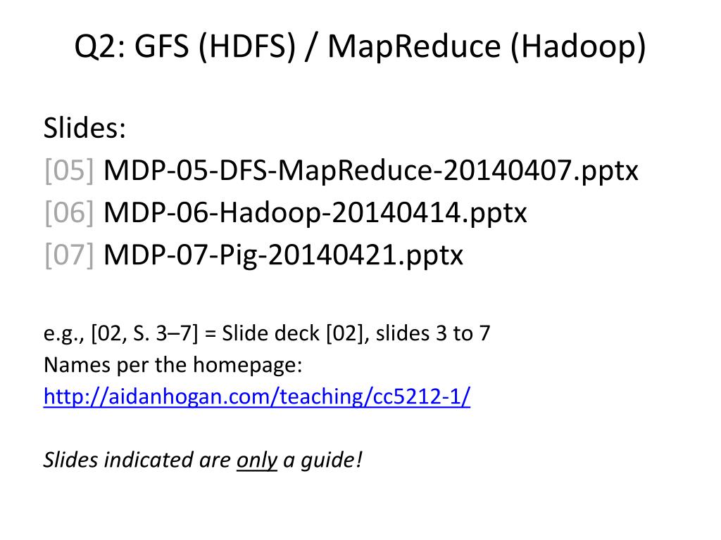 PPT - CC5212-1 Procesamiento Masivo de Datos Otoño 2014 PowerPoint ...