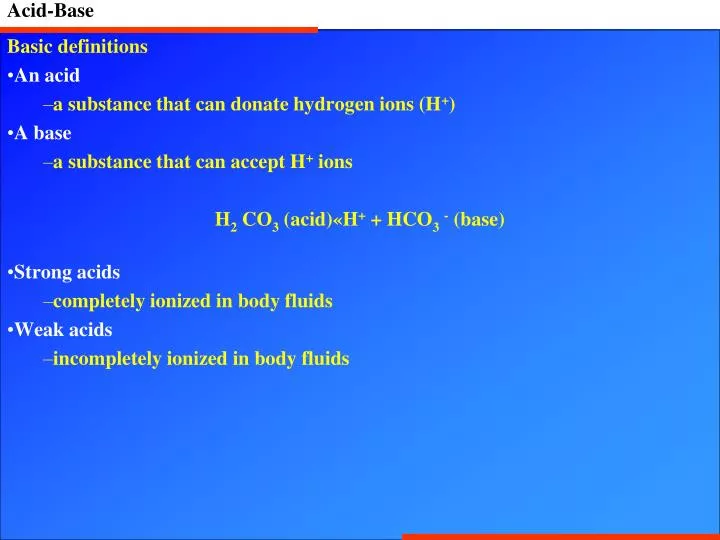 PPT - Acid-Base PowerPoint Presentation, free download - ID:2239433