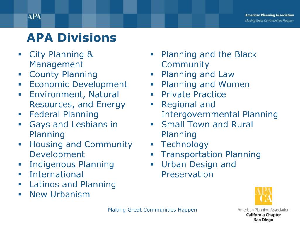 PPT - American Planning Association and American Institute of Certified ...