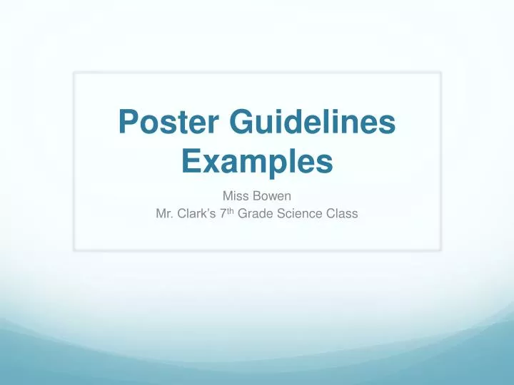 PPT - Poster Guidelines Examples PowerPoint Presentation, free download ...