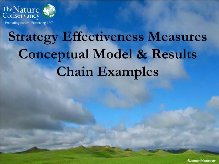 PPT - Strategy Effectiveness Measures Conceptual Model & Results Chain ...