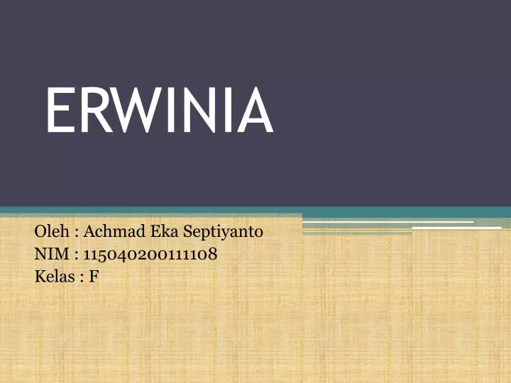 PPT - ERWINIA PowerPoint Presentation, free download - ID:2240432