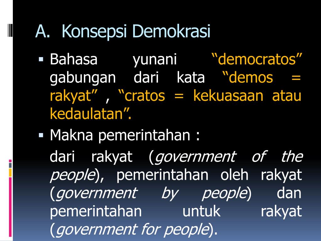 PPT - KONSEPSI Demokrasi dan Demokrasi di Indonesia PowerPoint ...