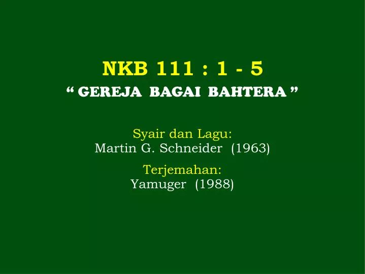 PPT - NKB 111 : 1 - 5 PowerPoint Presentation, free download - ID:2241237