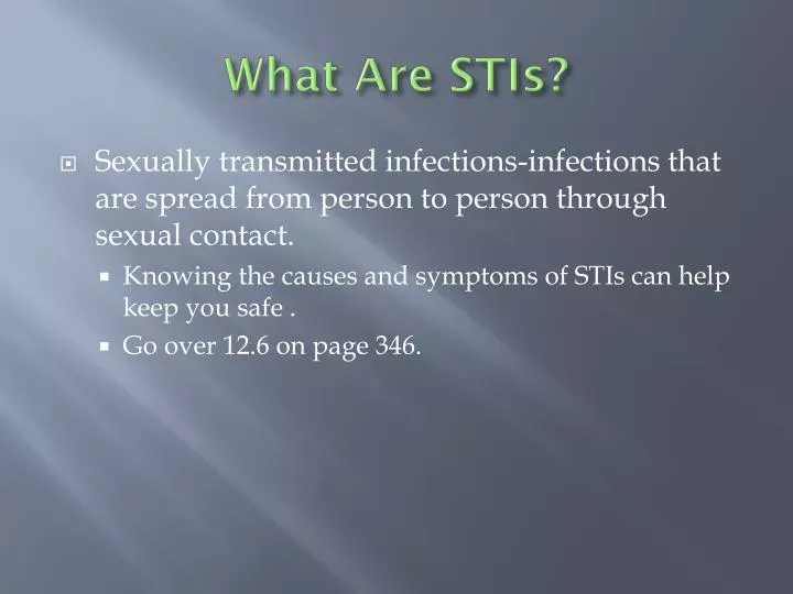 PPT - What Are STIs? PowerPoint Presentation, free download - ID:2241263