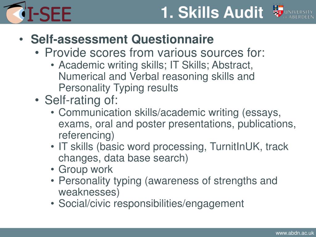 PPT - Individualised Self-assessment to Enhance Employability in ...