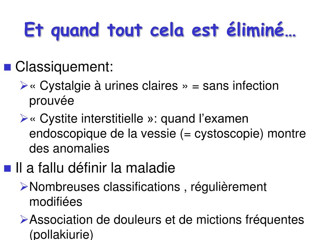 Ppt Syndrome Douloureux Vésical Cystite Interstitielle Powerpoint