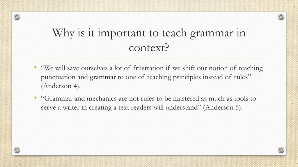 PPT - Teaching Grammar in Context PowerPoint Presentation, free ... PPT - Teaching Grammar in Context PowerPoint Presentation, free ...