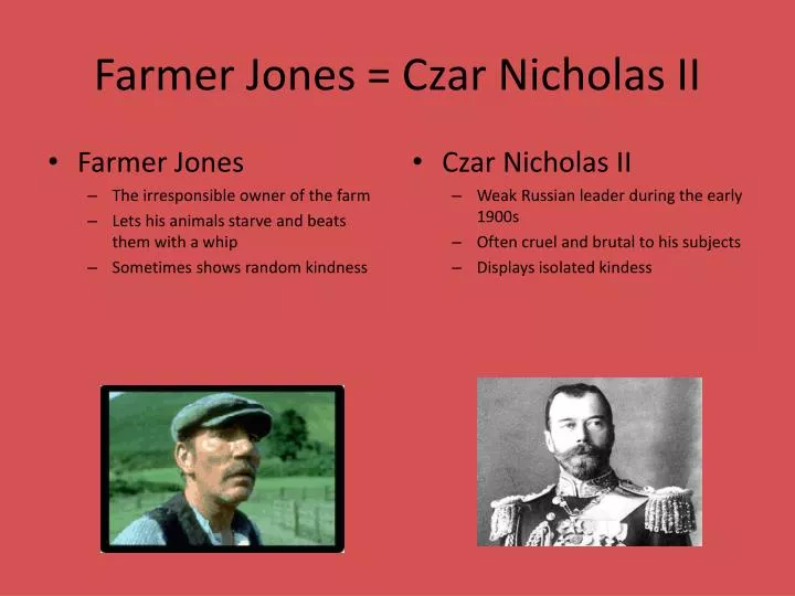 PPT - Farmer Jones = Czar Nicholas II PowerPoint Presentation, free ...