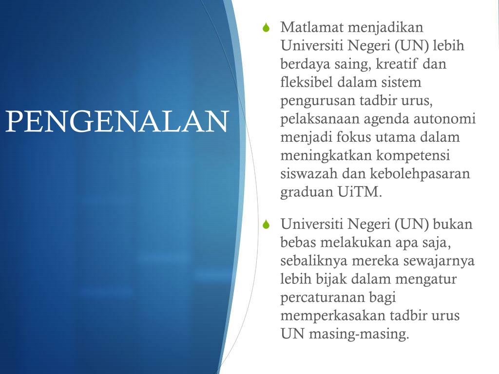 PPT - UiTM CAWANGAN PAHANG KE ARAH KAMPUS AUTONOMI PowerPoint ...