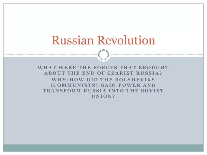 PPT - Russian Revolution PowerPoint Presentation, free download - ID ...