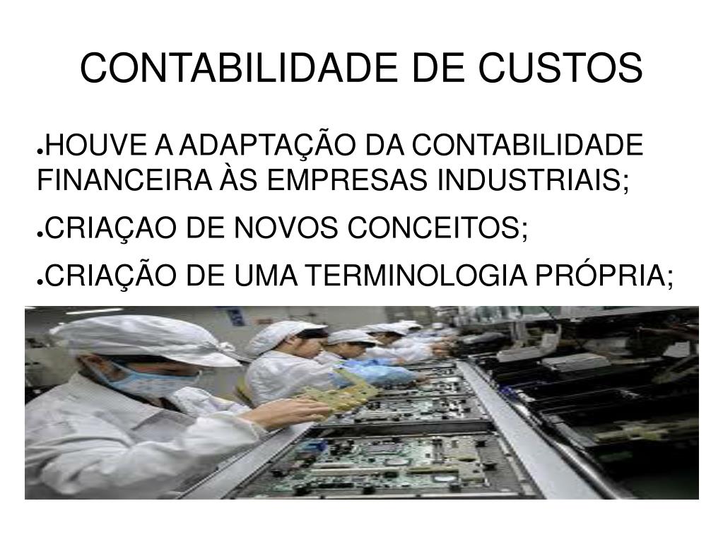 PPT - DISCIPLINA: CONTABILIDADE E ANÁLISE DE CUSTOS I PROF. JOCIMAR D ...