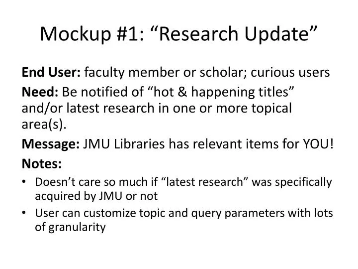 PPT - Mockup #1: “Research Update” PowerPoint Presentation, free ...