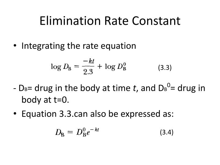 PPT - One-compartment open model: Intravenous bolus administration ...