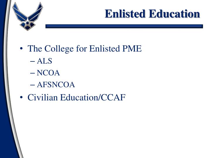 PPT - THE ENLISTED FORCE PowerPoint Presentation - ID:2244221