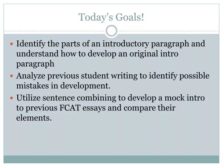 PPT - Today’s Goals! PowerPoint Presentation, free download - ID:2244414