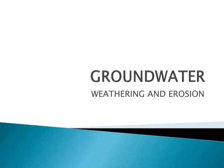 PPT - GROUNDWATER PowerPoint Presentation, free download - ID:2244571