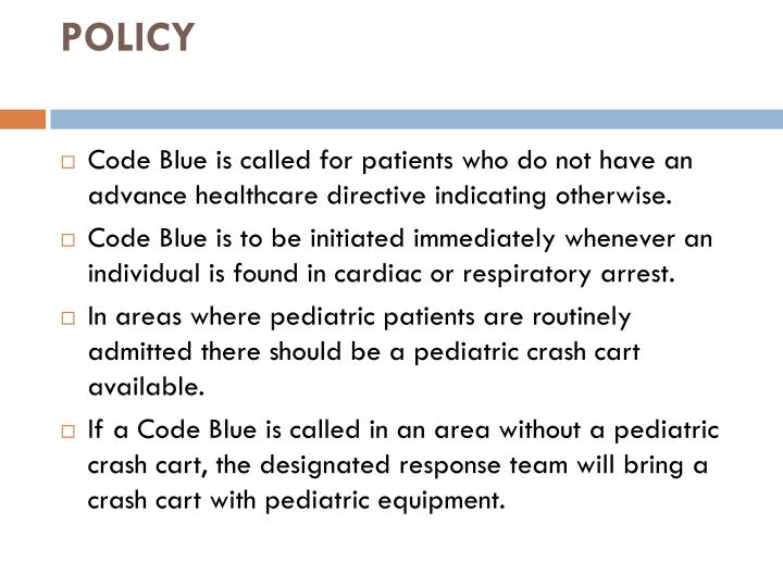 PPT - CODE BLUE PowerPoint Presentation - ID:2244654