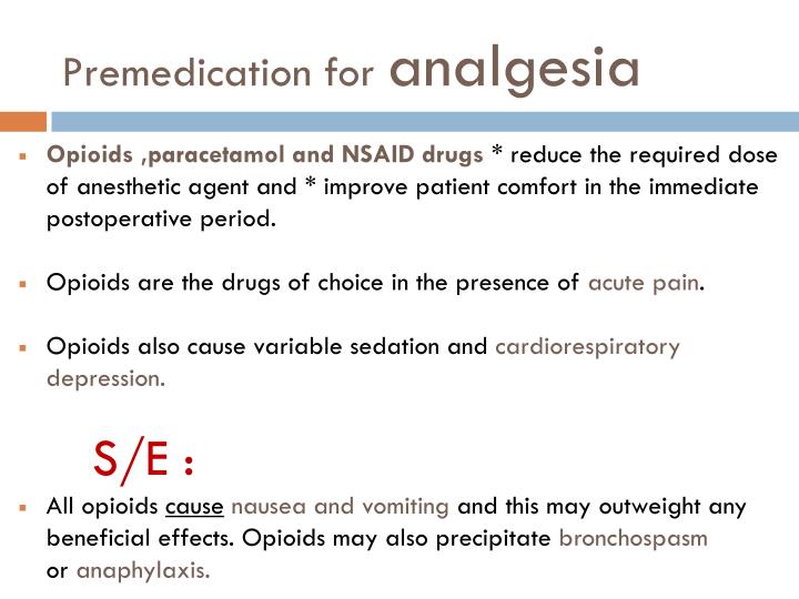 PPT - Pre-operative Pre - medication PowerPoint Presentation - ID:2244695