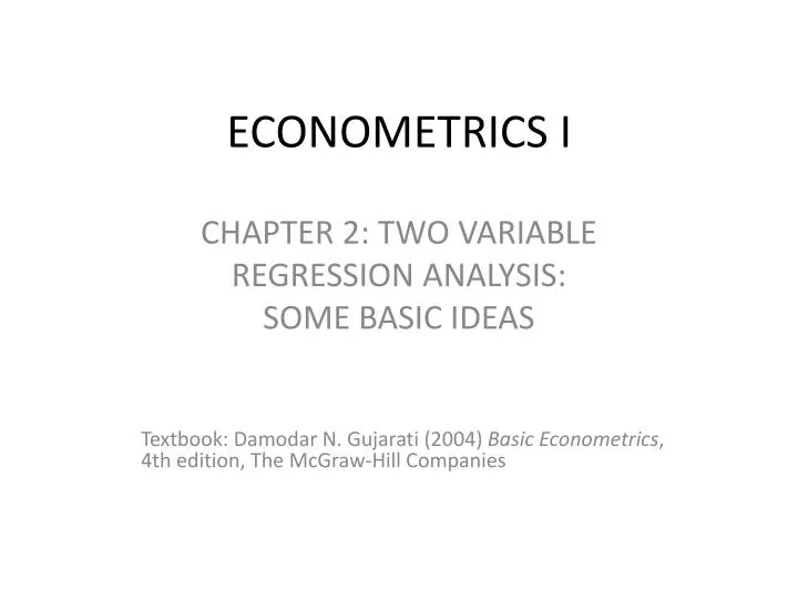 Ppt Econometrics I Powerpoint Presentation Free Download Id 2244870