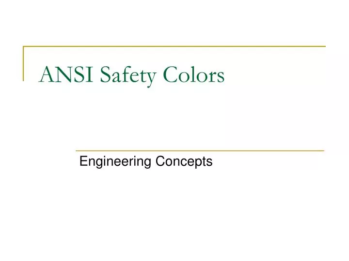 PPT - ANSI Safety Colors PowerPoint Presentation, free download - ID ...