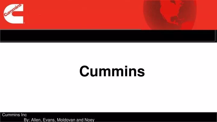 PPT - Cummins PowerPoint Presentation, free download - ID:2245817