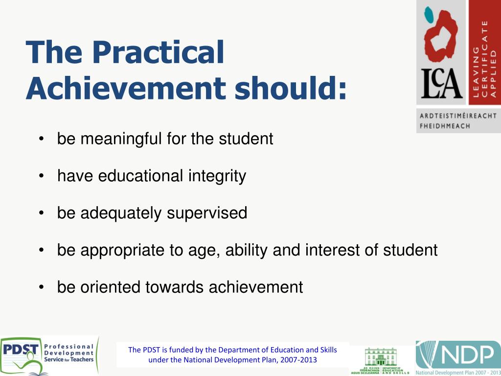 PPT - Practical Achievement Task Thursday Oct 13 th 2011 Drumcondra ...