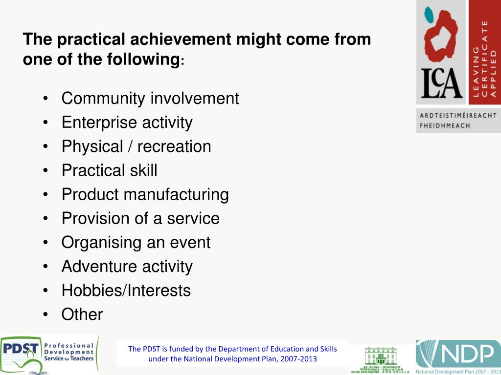 PPT - Practical Achievement Task Thursday Oct 13 th 2011 Drumcondra ...