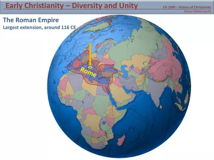 PPT - The Roman Empire Largest extension, around 116 CE PowerPoint ...