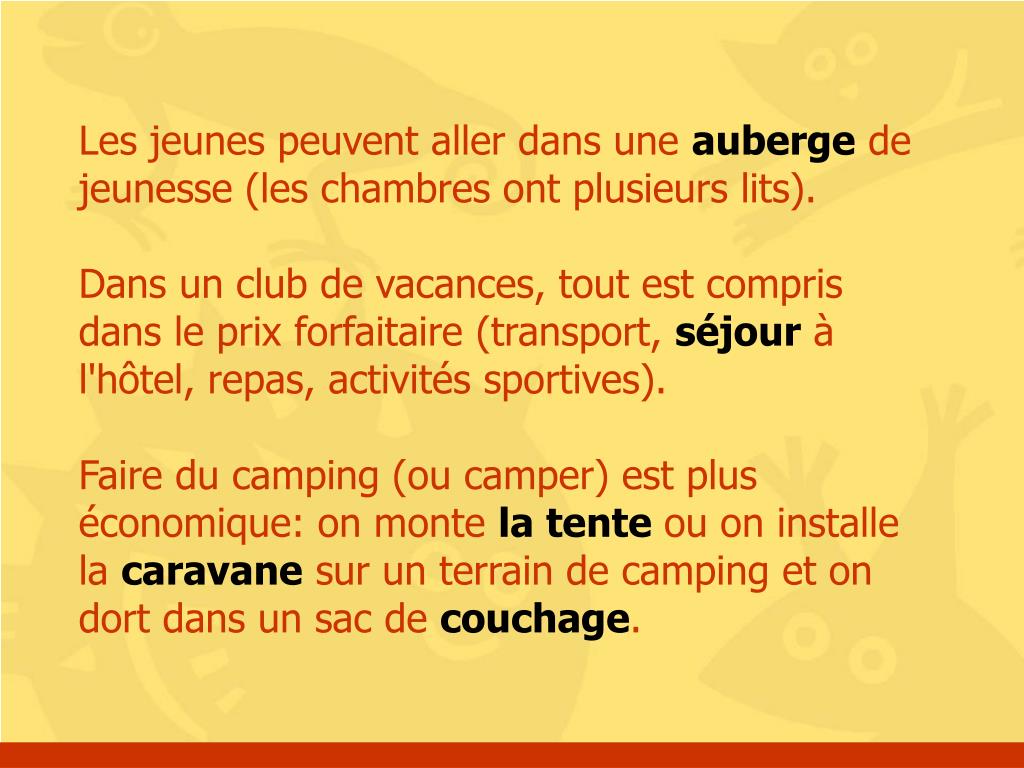 PPT - Le vocabulaire du voyage PowerPoint Presentation, free download ...