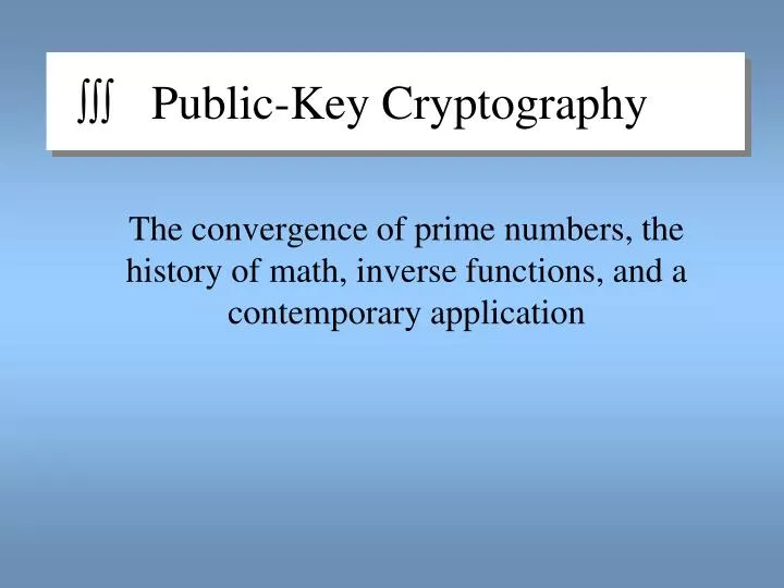 PPT - Public-Key Cryptography PowerPoint Presentation, free download ...