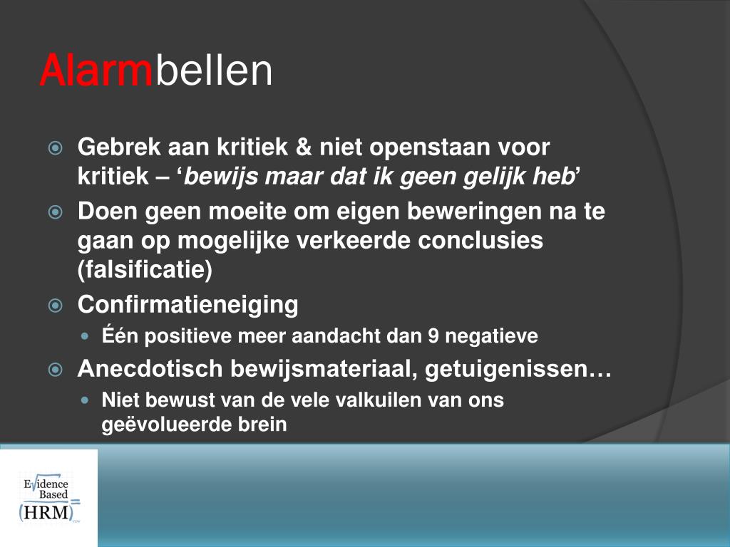 PPT - Hoe onzin van degelijkheid onderscheiden? PowerPoint Presentation ...
