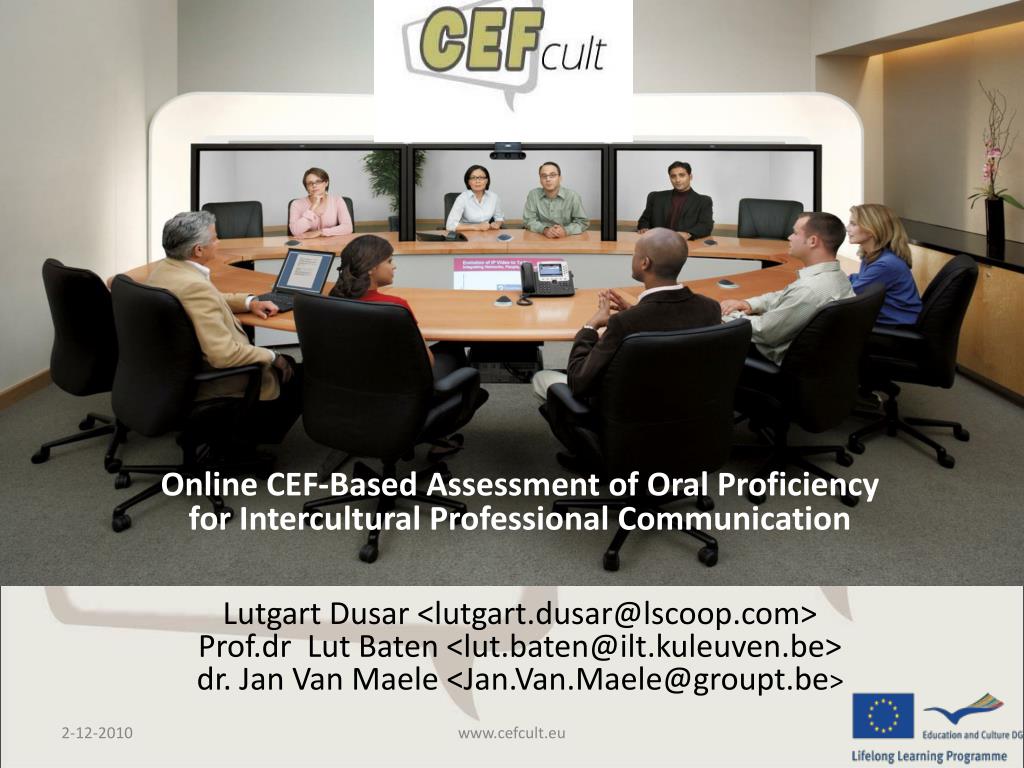 PPT - Online CEF-Based Assessment of Oral Proficiency for Intercultural Professional ...