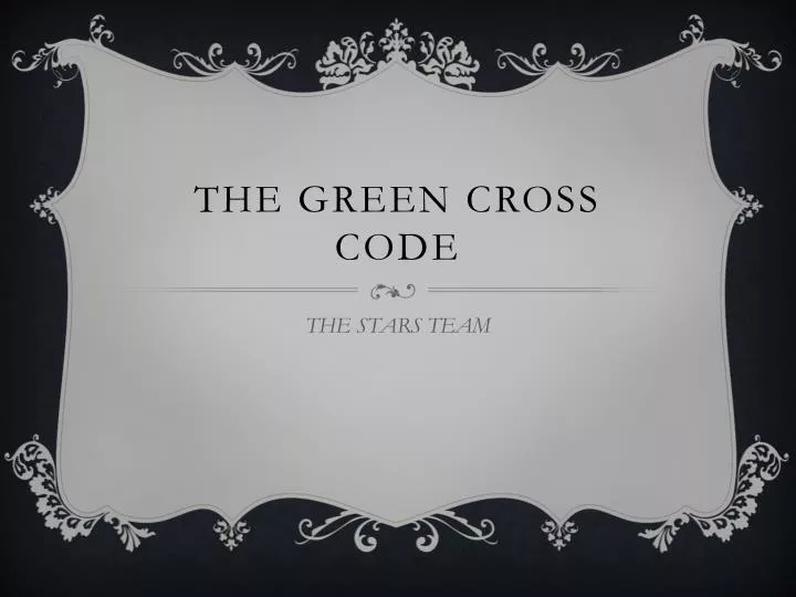 PPT - THE GREEN CROSS CODE PowerPoint Presentation, free download - ID ...