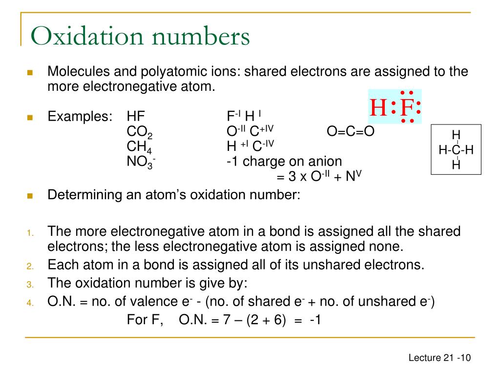 PPT - CHEM1612 - Pharmacy Week 7: Oxidation Numbers PowerPoint ...