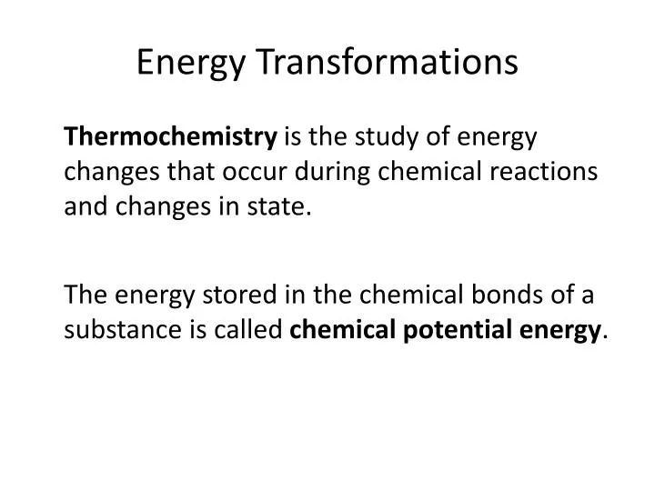 PPT - Energy Transformations PowerPoint Presentation, free download ...