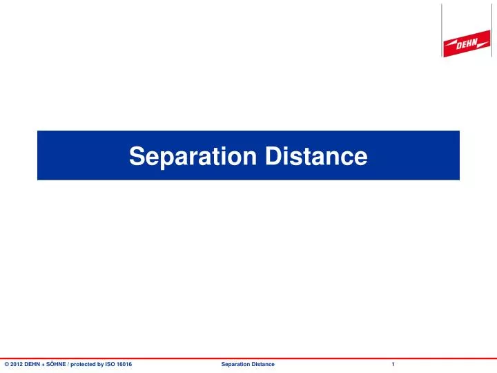 PPT - Separation Distance PowerPoint Presentation, free download - ID ...