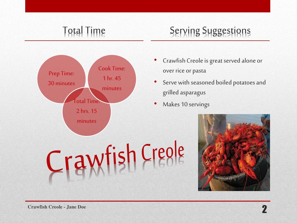 PPT - Crawfish Creole Louisiana–Hot & Spicy PowerPoint Presentation ...