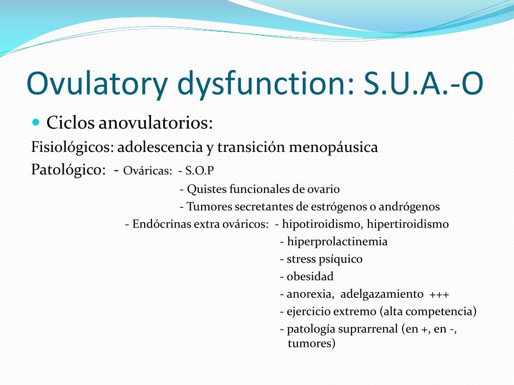 PPT - SANGRADO UTERINO ANORMAL (SUA) Y TRASTORNOS DEL CICLO MENSTRUAL ...