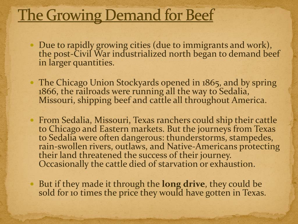 PPT - Cow Towns, Cowboys, and Cattle drives PowerPoint Presentation ...
