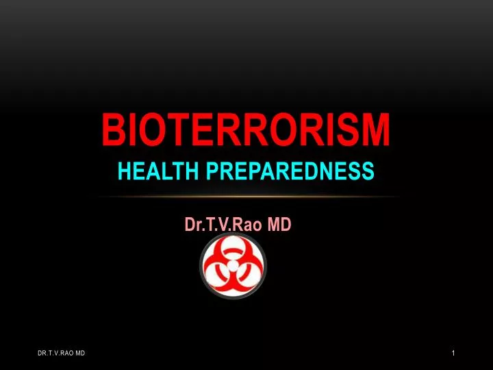 PPT - BIOTERRORISM health preparedness PowerPoint Presentation, free ...