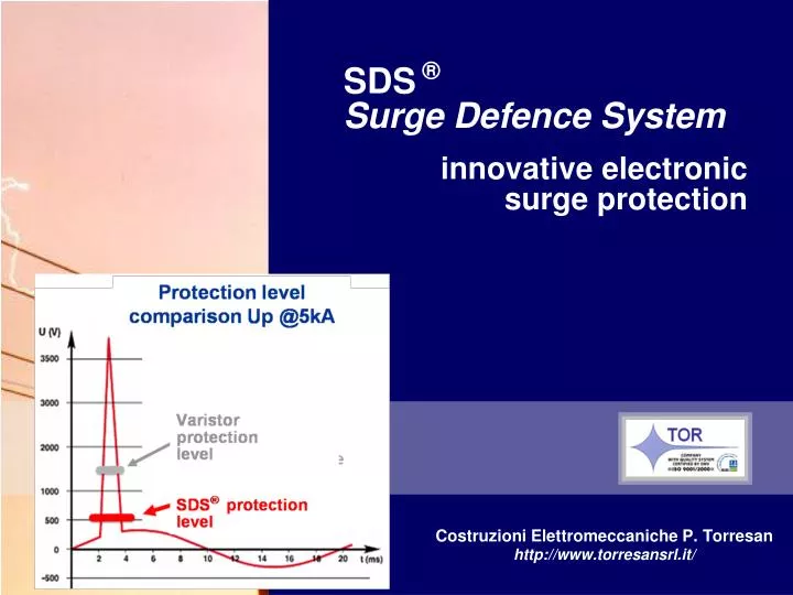 PPT - SDS ® Surge Defence System innovative electronic surge protection ...