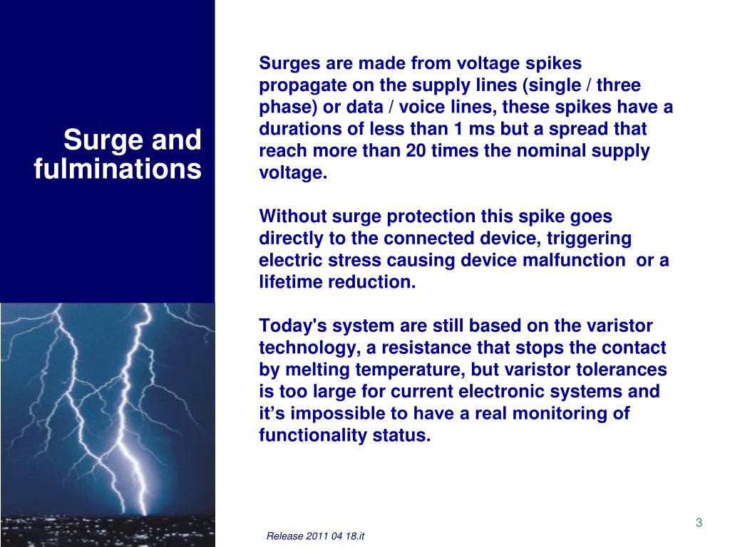 PPT - SDS ® Surge Defence System innovative electronic surge protection ...