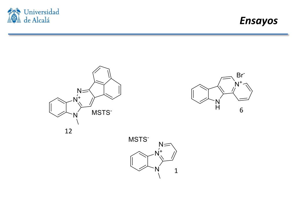 PPT - Cromóforos catiónicos intercalantes de DNA: Fluorescencia y ...