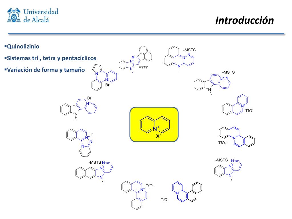 PPT - Cromóforos catiónicos intercalantes de DNA: Fluorescencia y ...